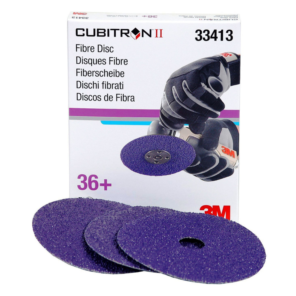 3M™ Cubitron™ II Abrasive Fibre Disc, 5 in x 7/8 in (125mm x 22mm), 36+ grade (Each) - Touch Up Zone